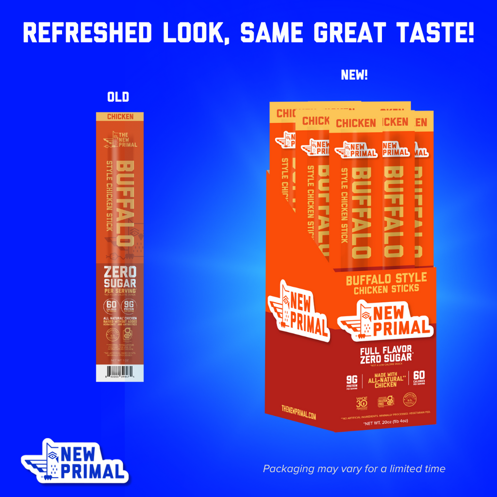 Buffalo Style Chicken Meat Sticks, All-Natural Chicken, Zero Sugar (20 ...