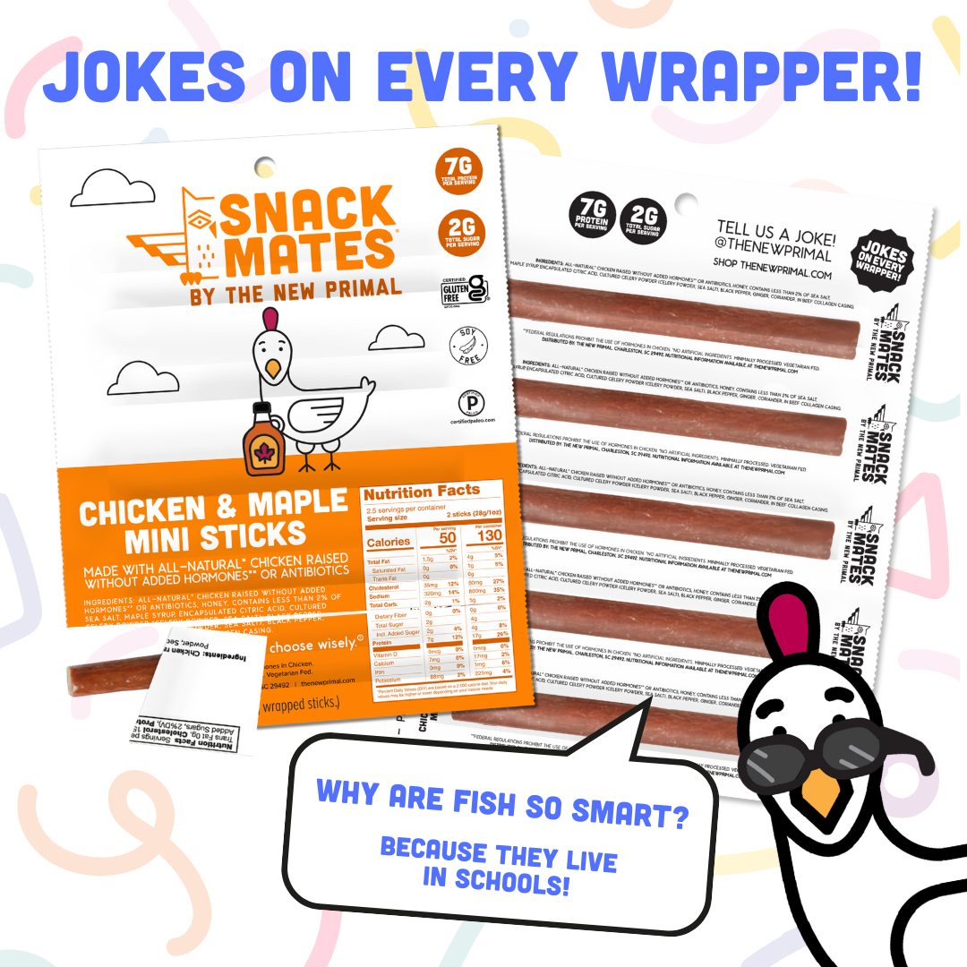Snack Mates Chicken & Maple Mini Meat Sticks, All-Natural Chicken (8 P ...