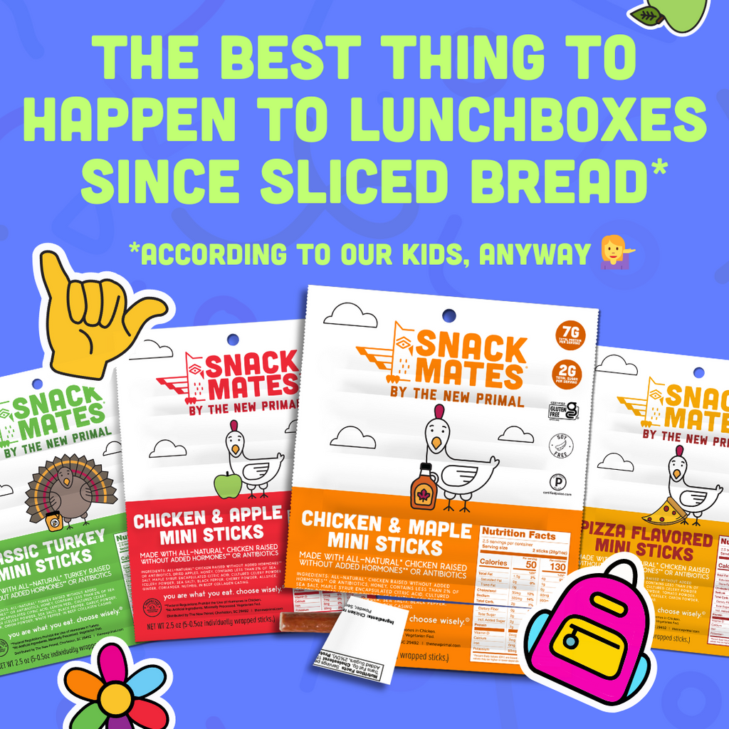 Snack Mates Mini Meat Sticks Bundle (4 Packs, 20 Mini Sticks) – New Primal